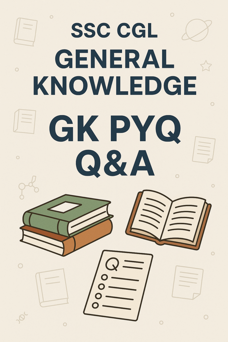 GK For SSC CGL | 100 Important MCQs | PYQ With Answers